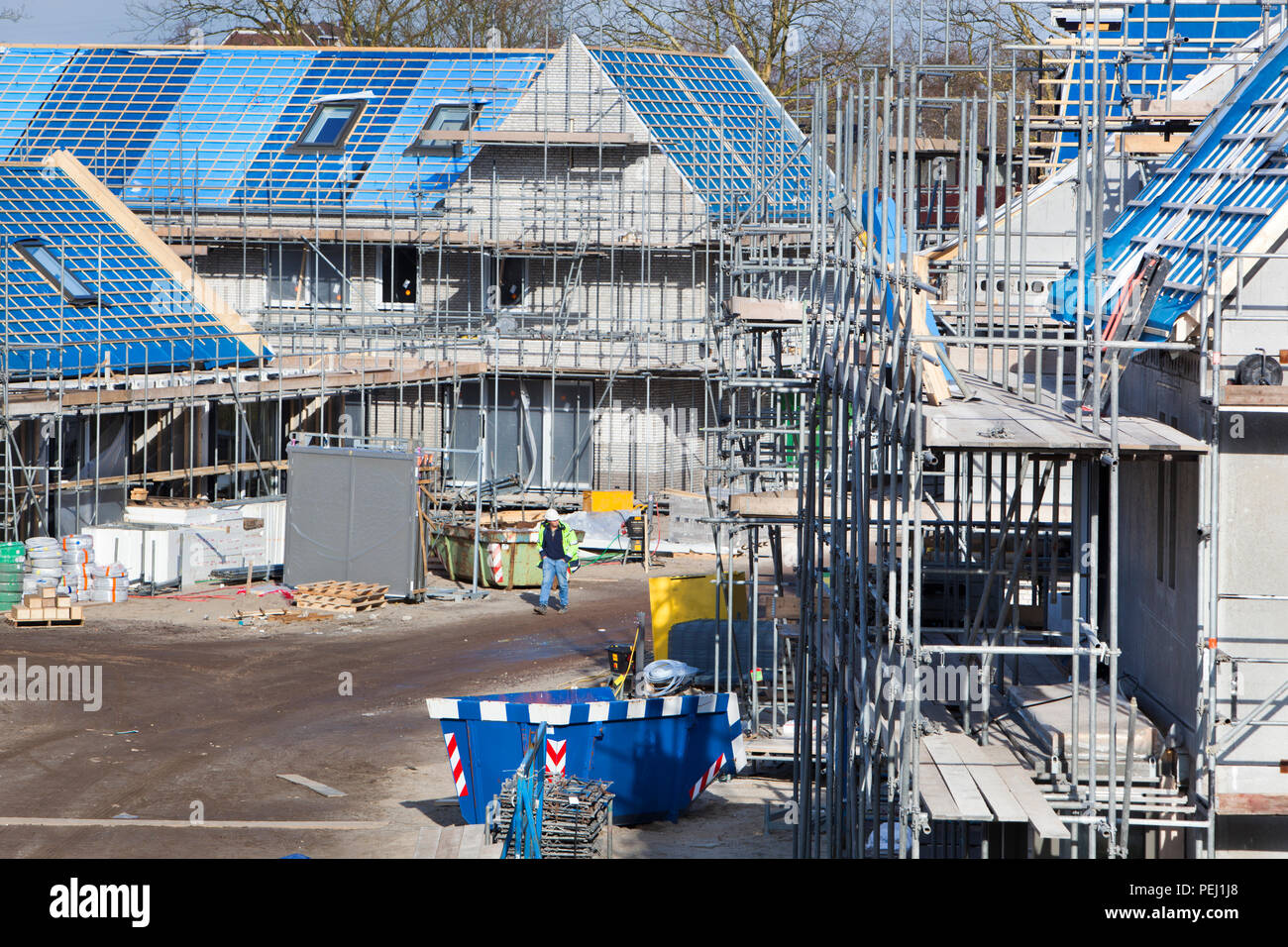 Residential construction site in Capelle aan den IJssel in the ...