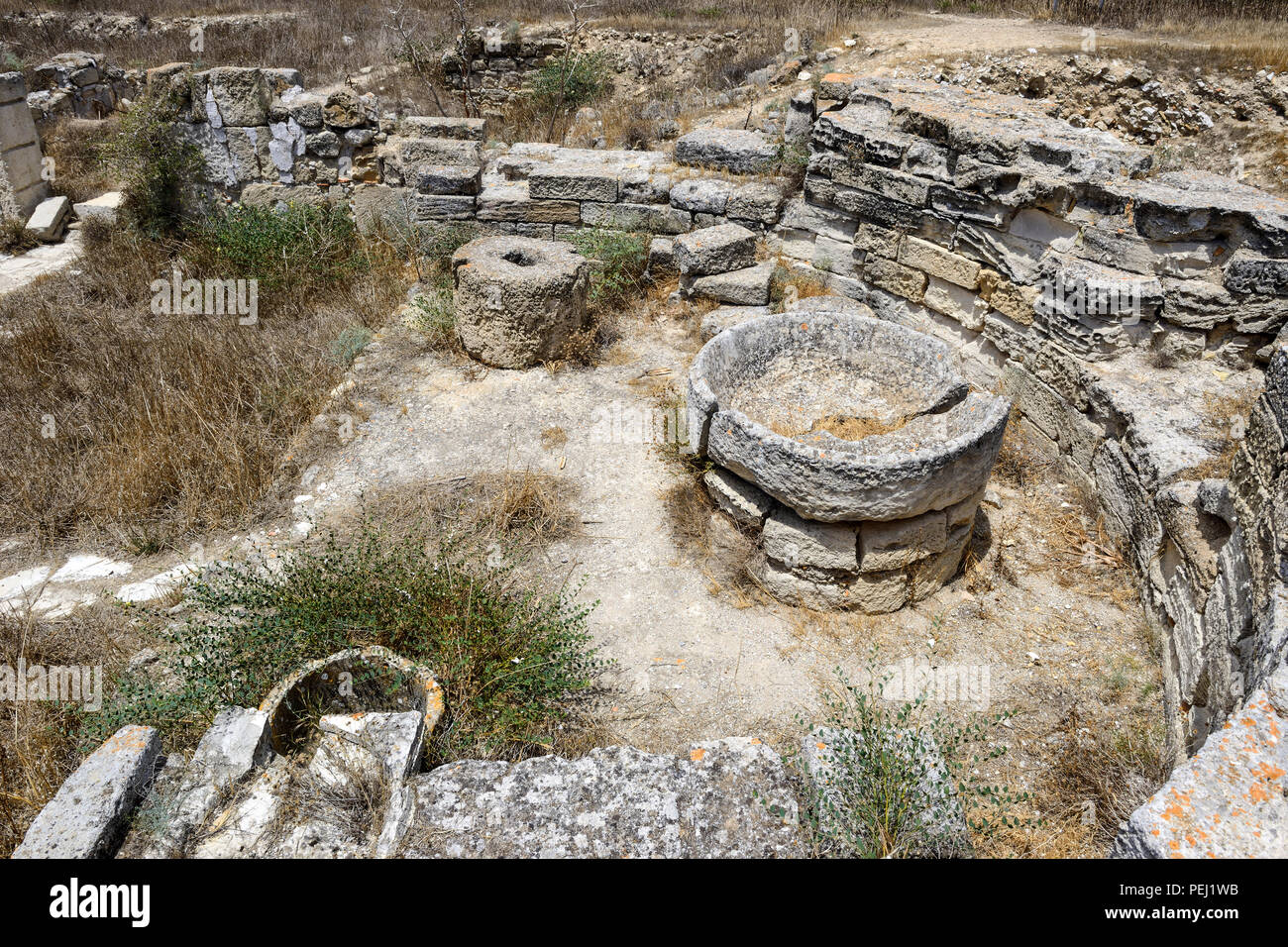 Ancient olive press hi-res stock photography and images - Alamy