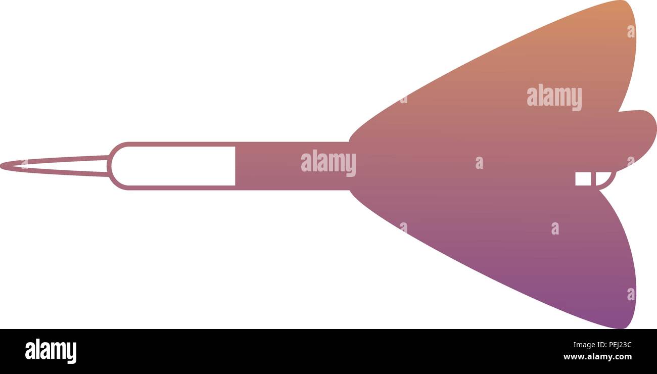 dart icon over white background, vector illustration Stock Vector Image ...