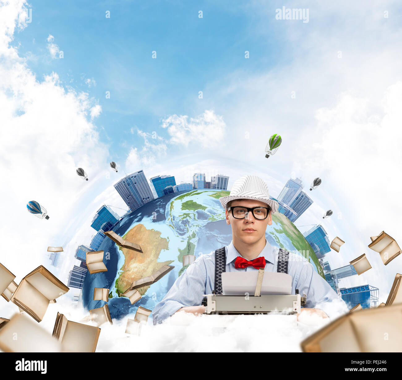 Creative inspiration of young writer Stock Photo - Alamy