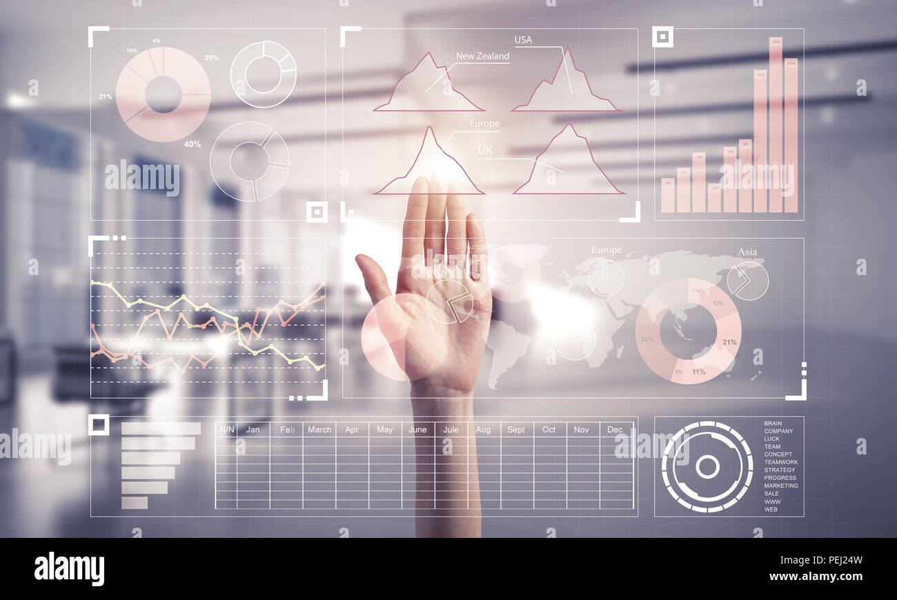 Concept of using modern technologies for business globalization Stock ...