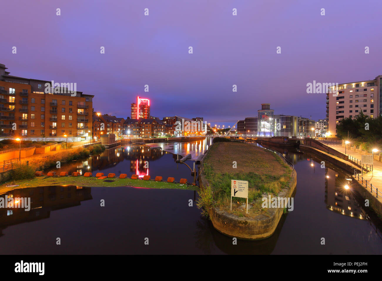 The Knights Way Bridge at Leeds Dock , West Yorkshire Stock Photo - Alamy