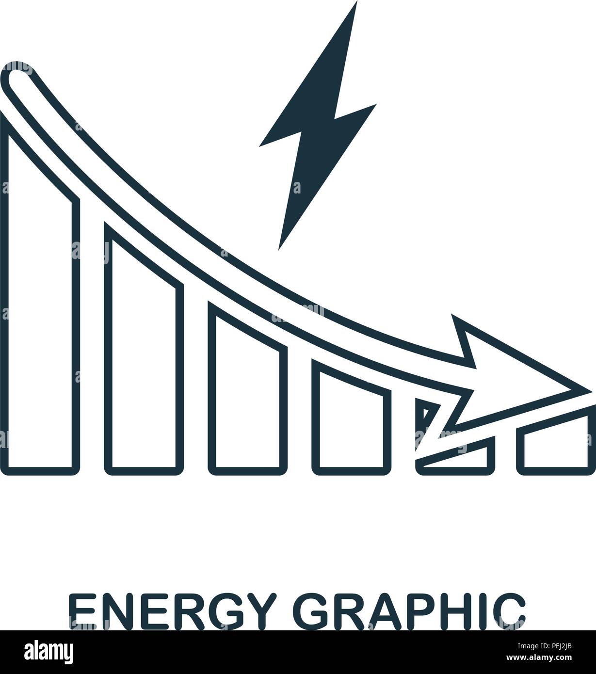 Energy Decrease Graphic icon. Mobile app, printing, web site icon. Simple element sing ...
