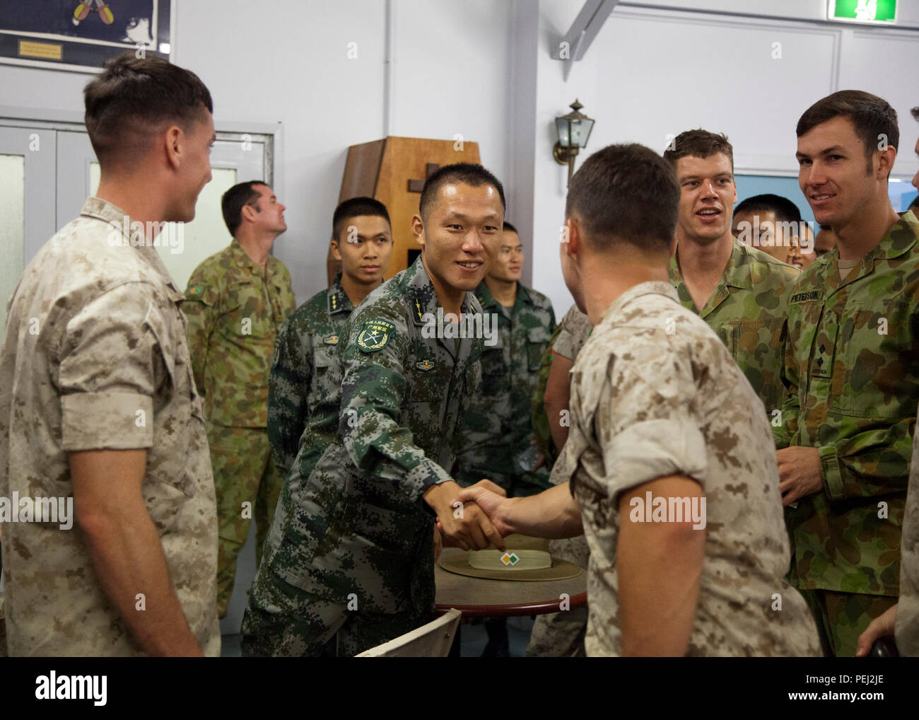 Chinese soldiers with the People’s Liberation Army, Australian soldiers ...