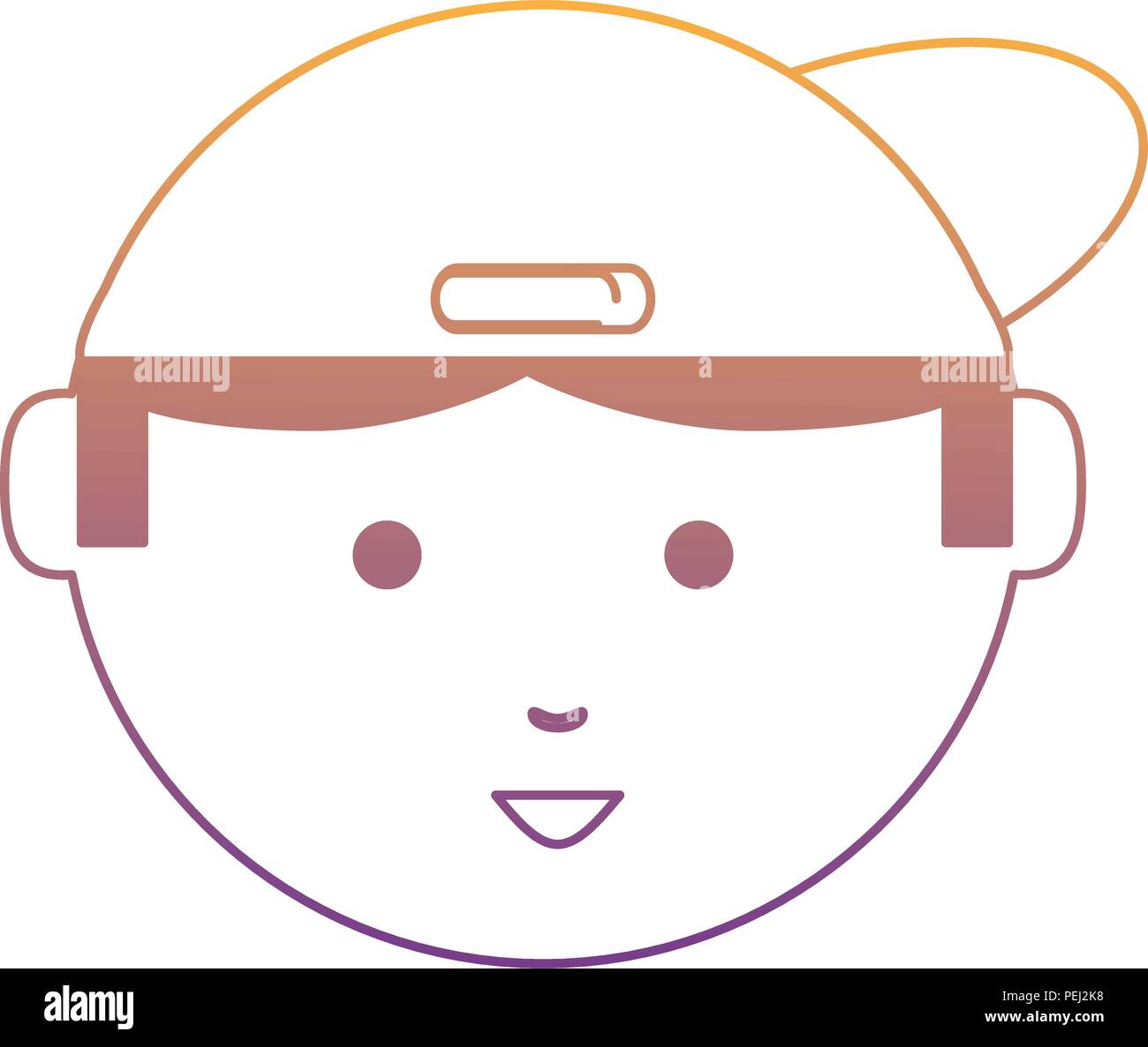 cartoon young man with cap over white background, vector illustration ...