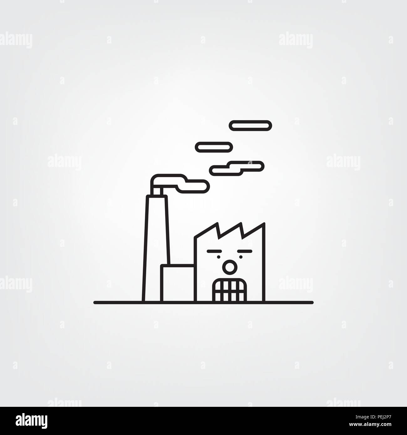 Factory building symbol icon vector Stock Vector Images - Alamy