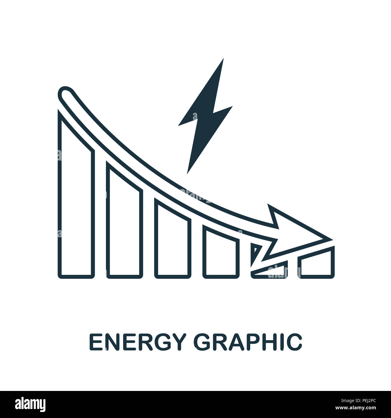 Energy Decrease Graphic icon. Mobile app, printing, web site icon. Simple element sing ...