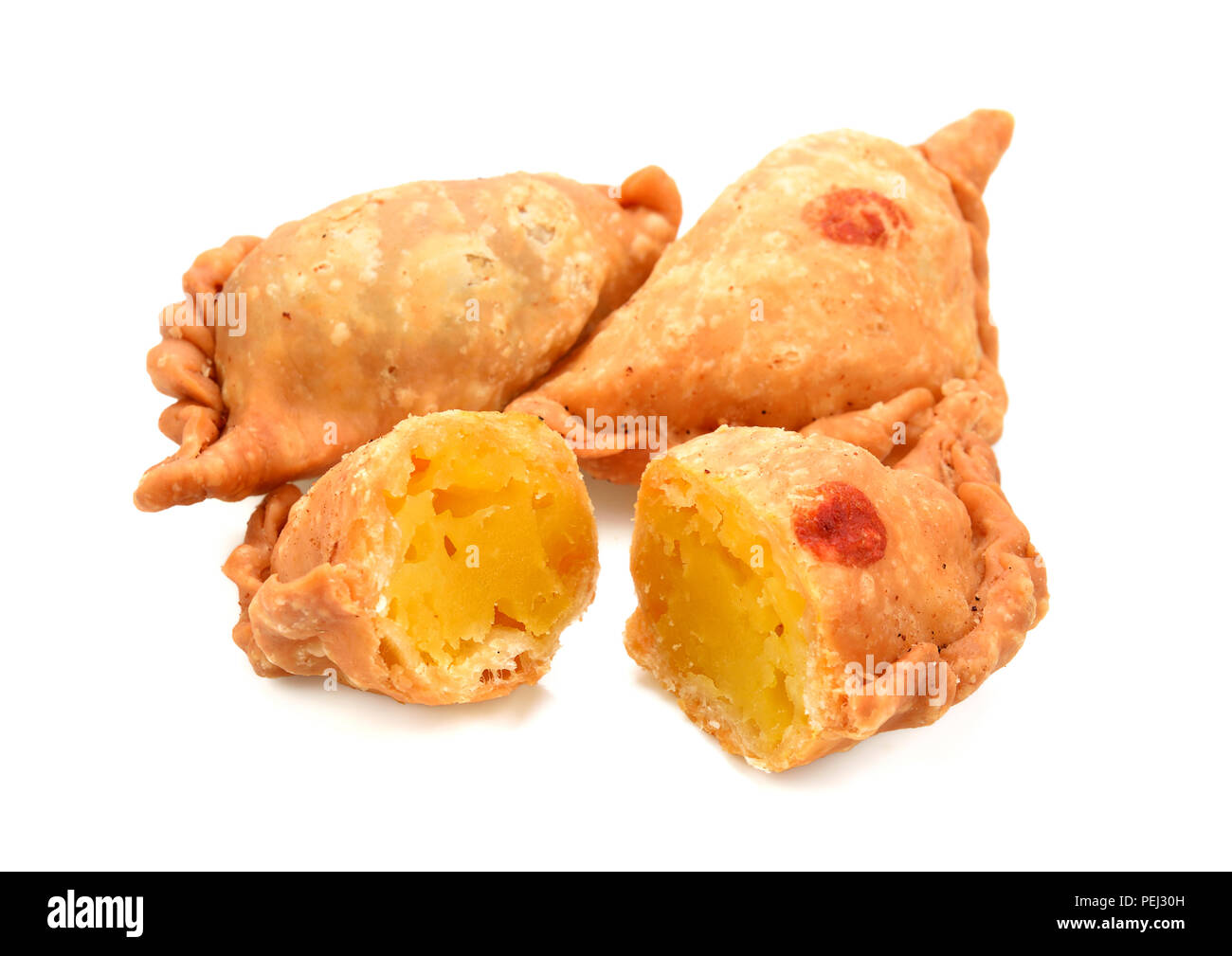 Curry puff on white background Stock Photo - Alamy