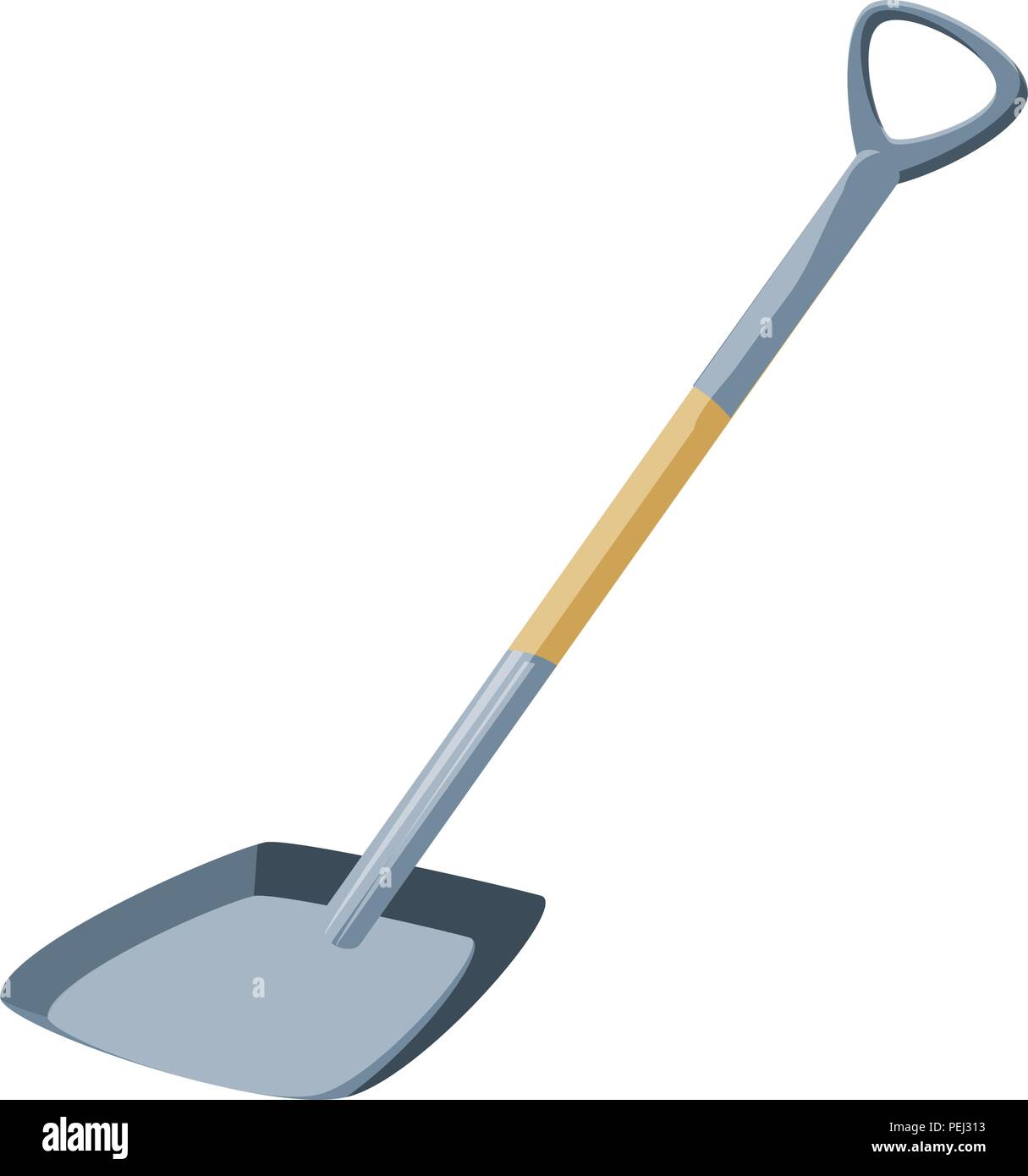 shovel tool icon over white background, vector illustration Stock ...