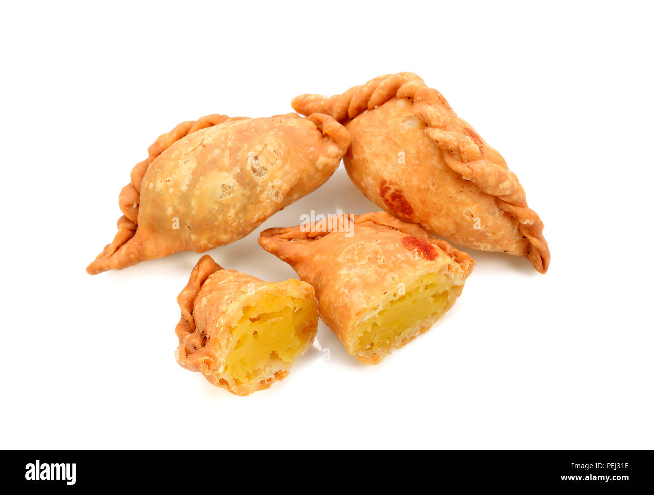 Curry puff on white background Stock Photo - Alamy