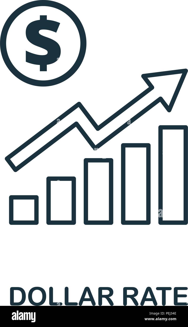 Dollar Rate Increase Graphic icon. Mobile apps, printing and more usage ...