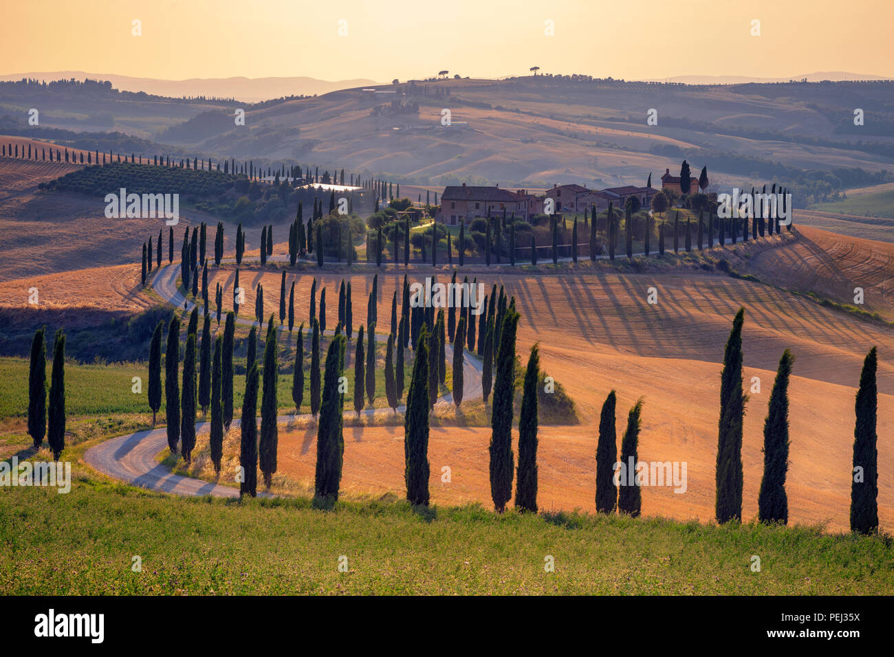 Tuscany, Italy. Landscape image of iconic Italian nature at summer ...