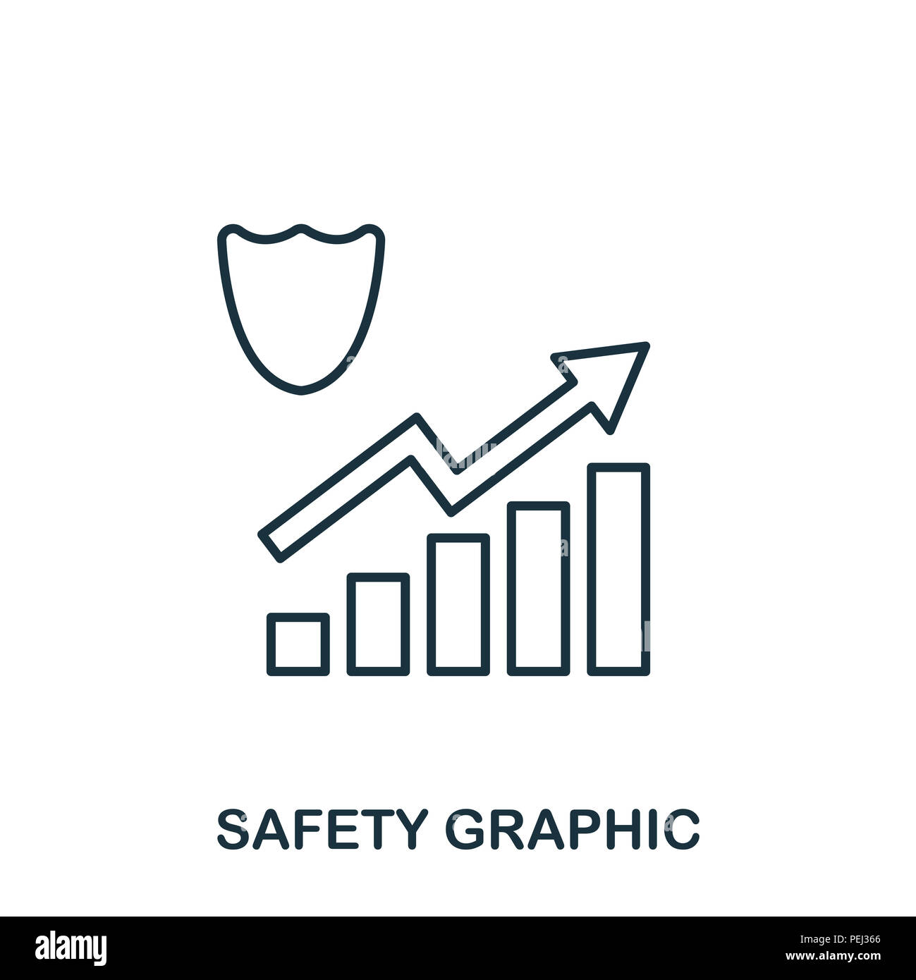 Safety Increase Graphic icon. Mobile apps, printing and more usage ...