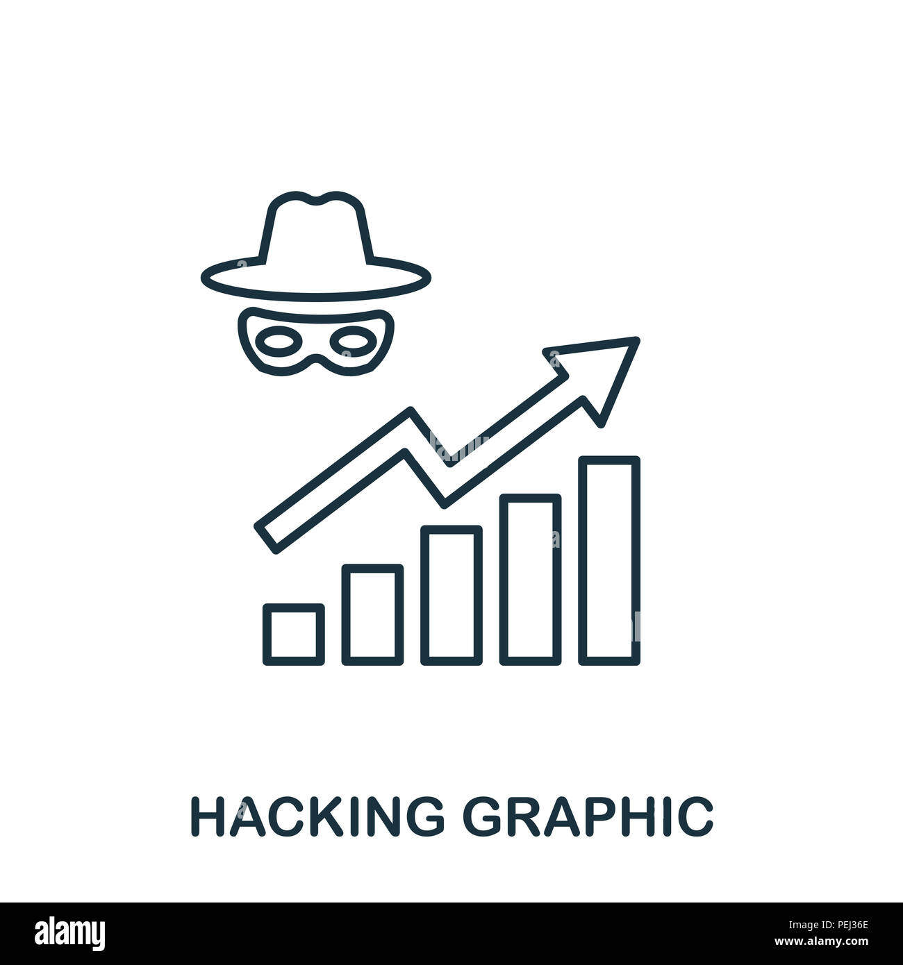 Hacking Increase Graphic icon. Mobile apps, printing and more usage ...