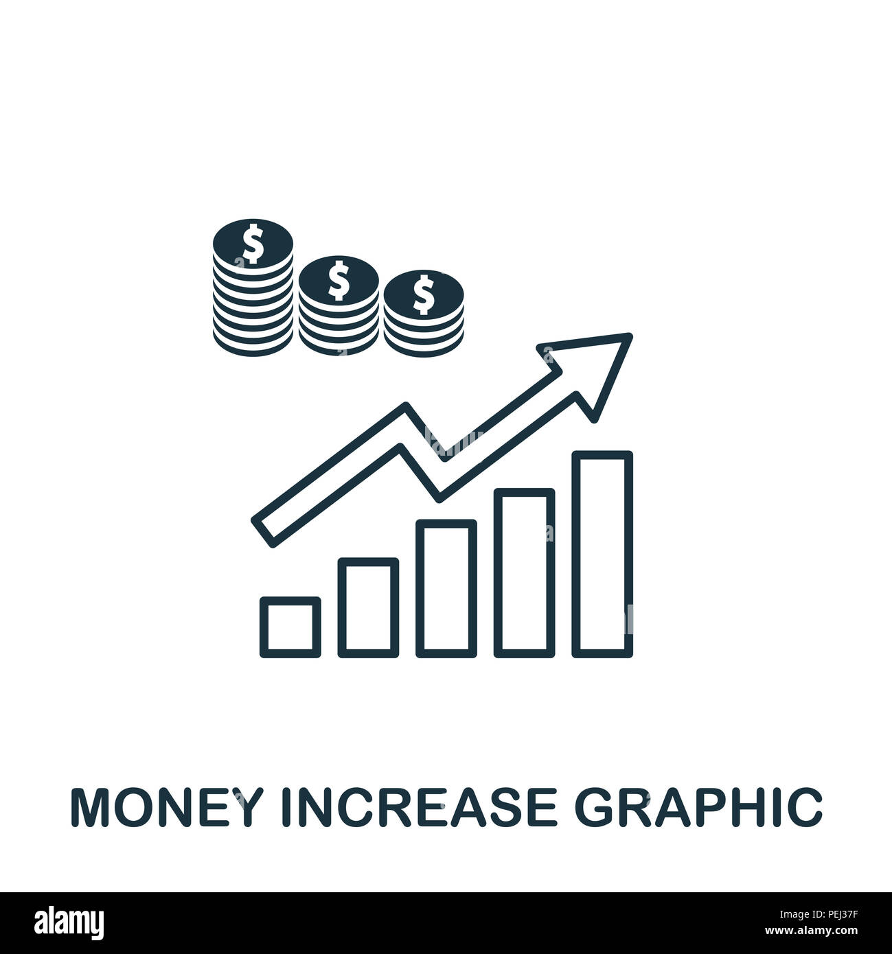 Money Increase Graphic icon. Mobile apps, printing and more usage ...