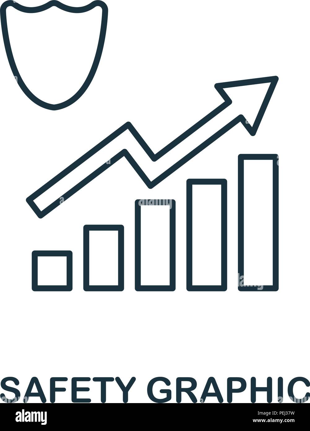 Safety Increase Graphic icon. Mobile apps, printing and more usage. Simple element sing ...