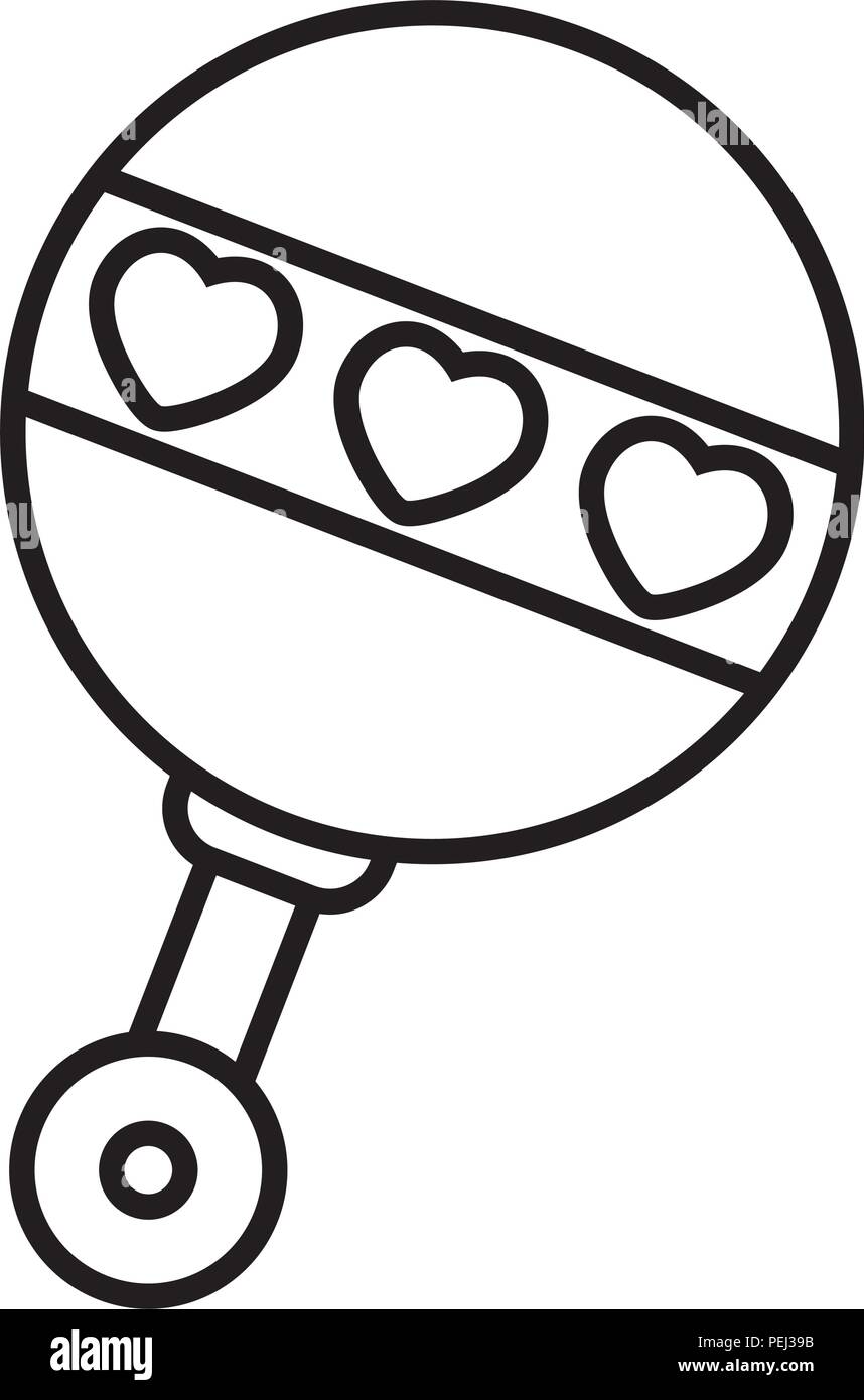 baby rattle icon over white background, vector illustration Stock ...
