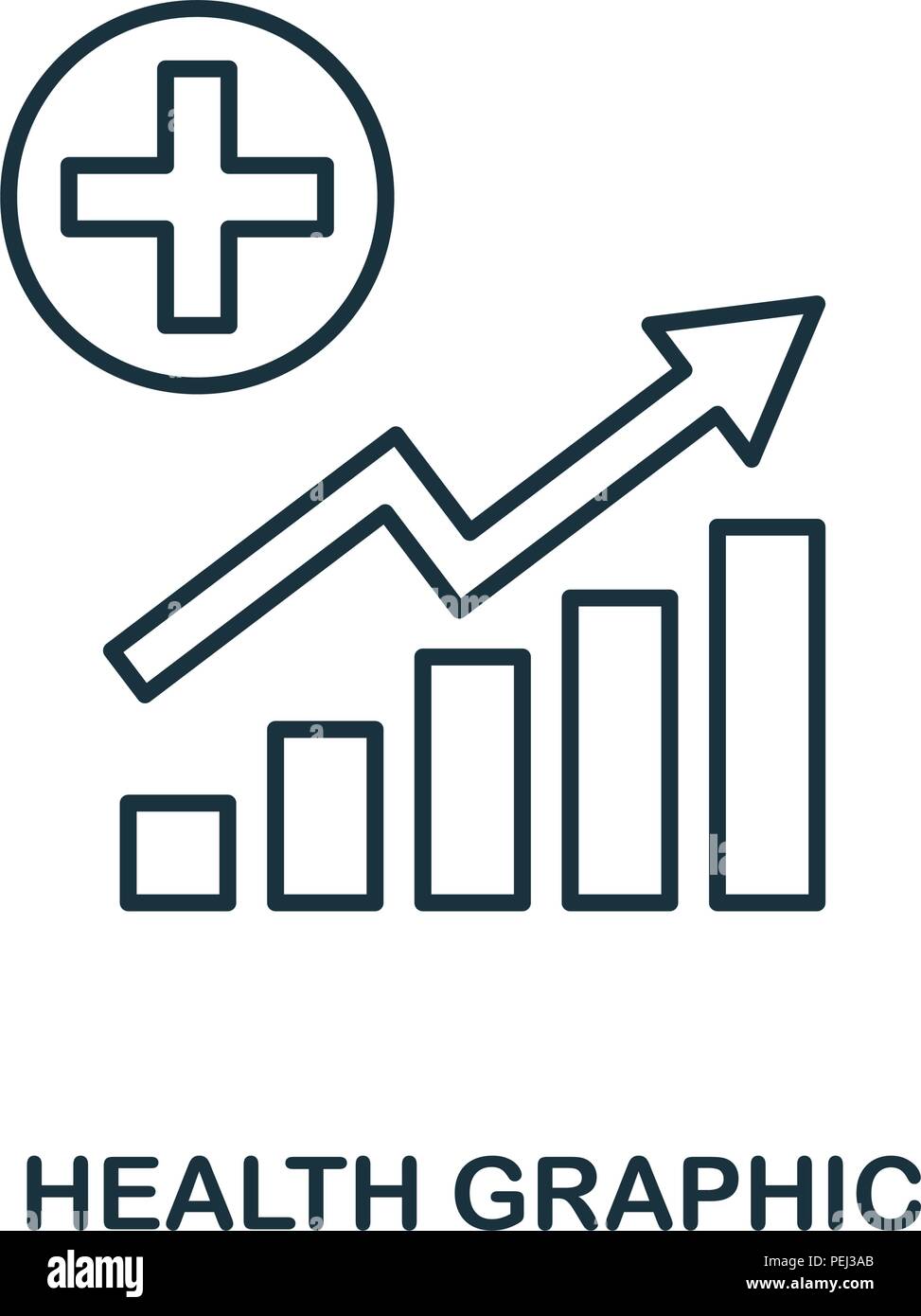 Health Increase Graphic icon. Mobile apps, printing and more usage ...