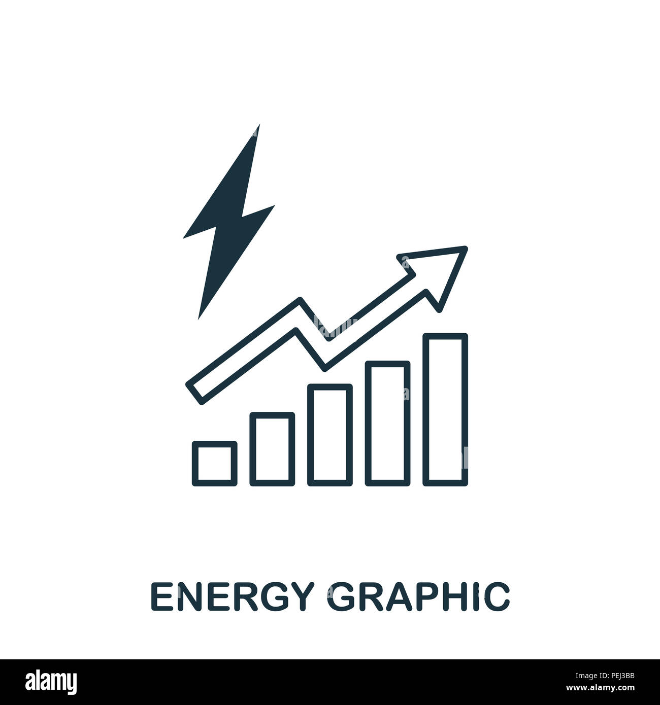 Energy Increase Graphic icon. Mobile apps, printing and more usage ...