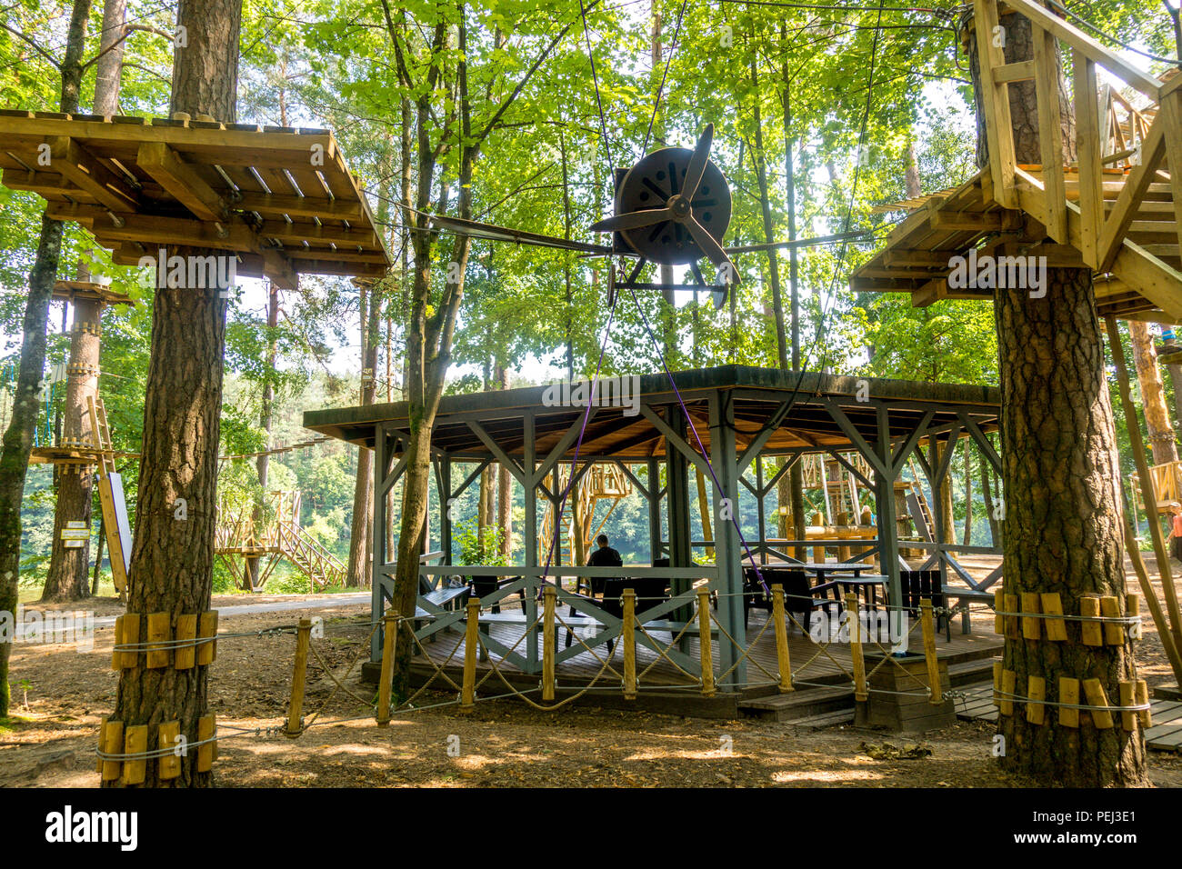 Adventure Park Unopark in Druskininkai, Lithuania Stock Photo - Alamy
