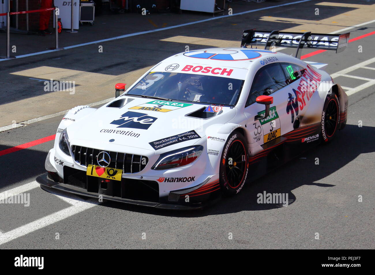 Paul Di Resta in his Mercedes at the DTM Race 2018 at Brands Hatch ...