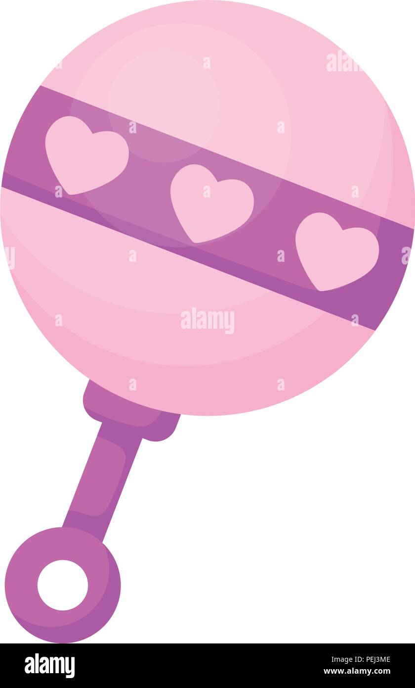 baby rattle icon over white background, vector illustration Stock ...