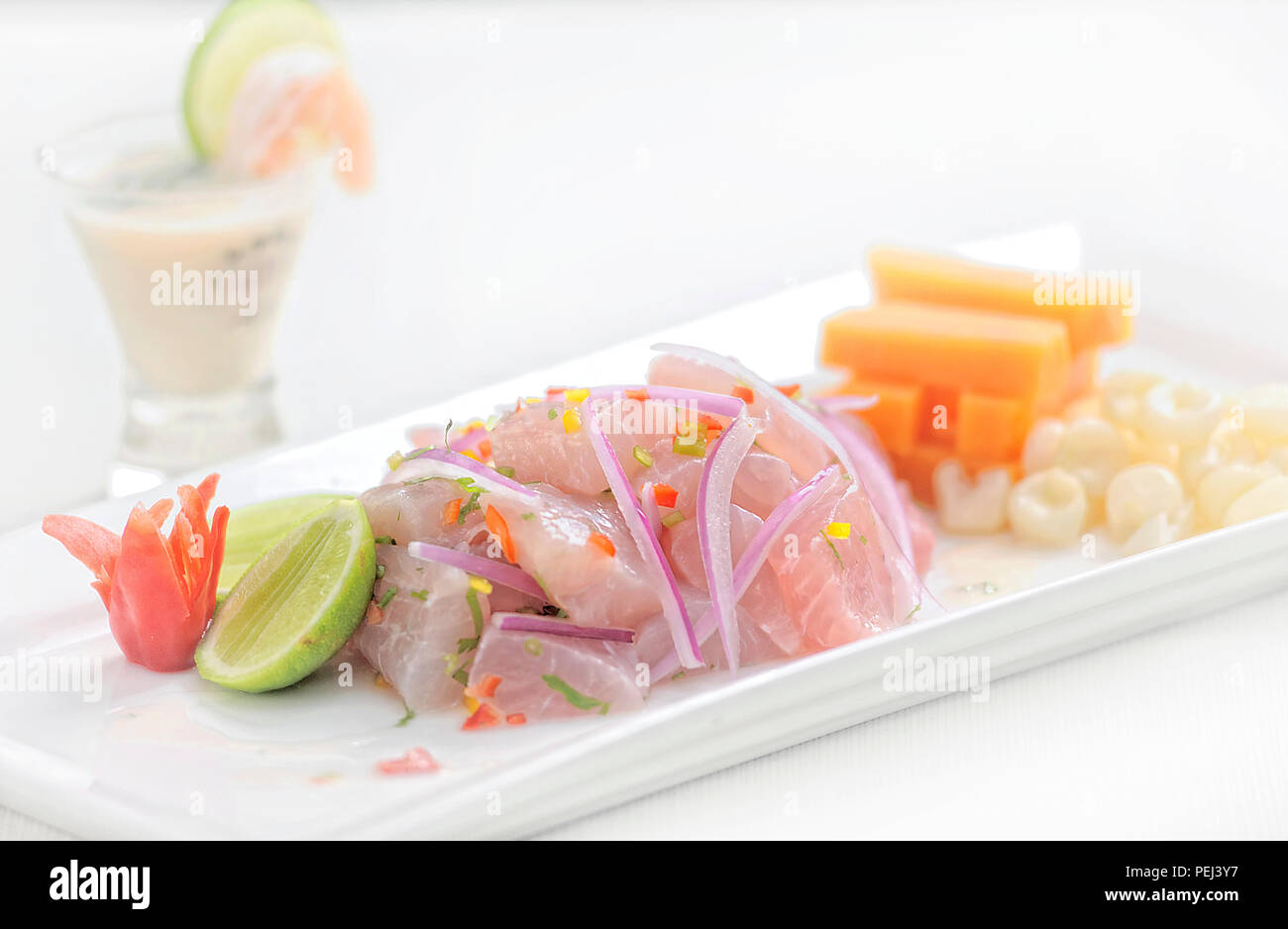 Ceviche, dish symbol of Peruvian gastronomy. Peru Stock Photo - Alamy