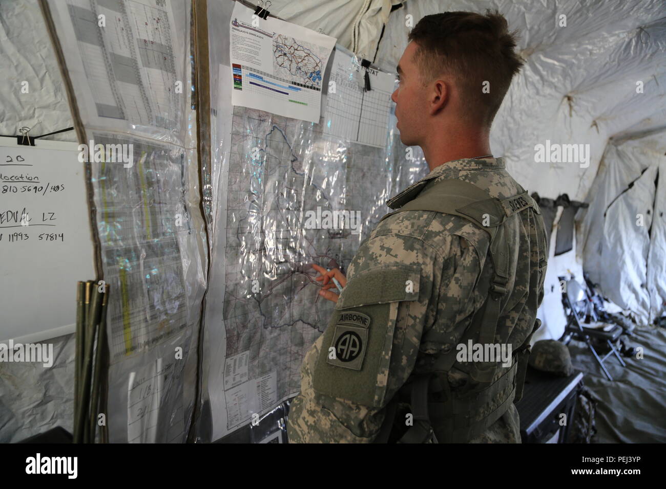 A U.S. Soldier of the 1st Infantry Brigade, 82nd Airborne Division ...