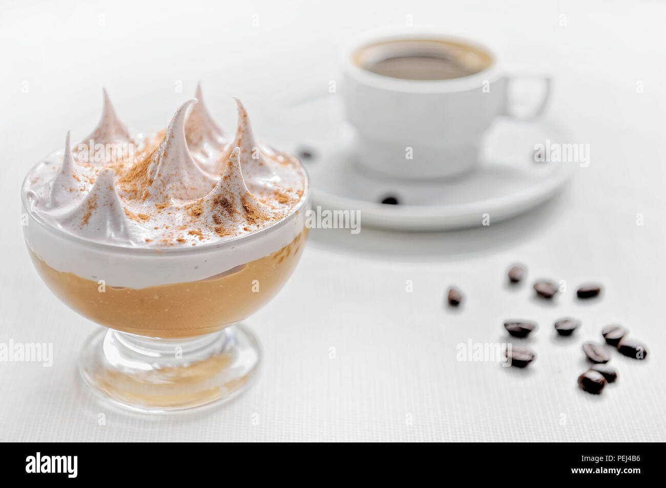 traditional Peruvian dessert called suspiro a la limena Stock Photo - Alamy