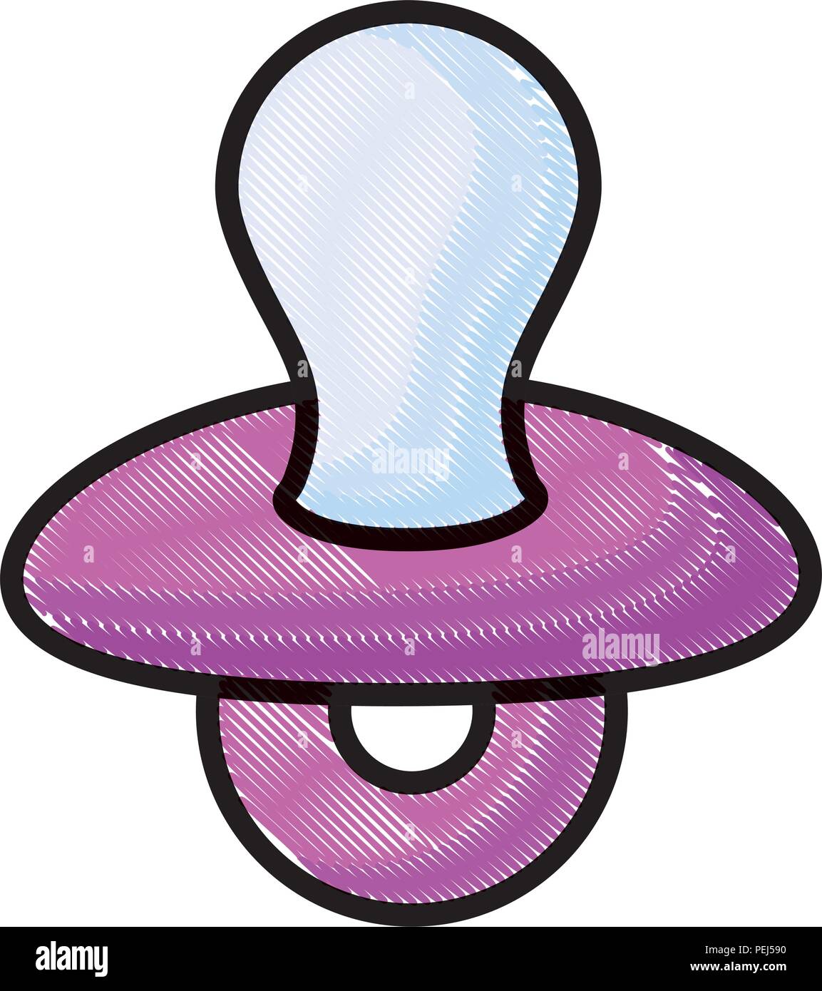 pacifier icon over white background, vector illustration Stock Vector ...