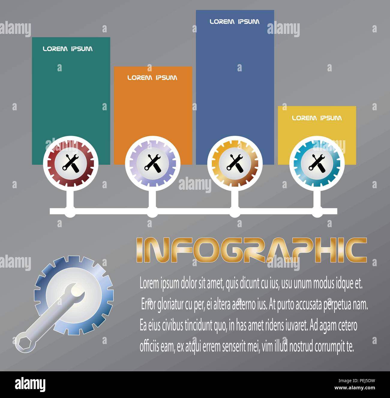 Vector and Illustration Mechanical Engineering Infographic design for ...