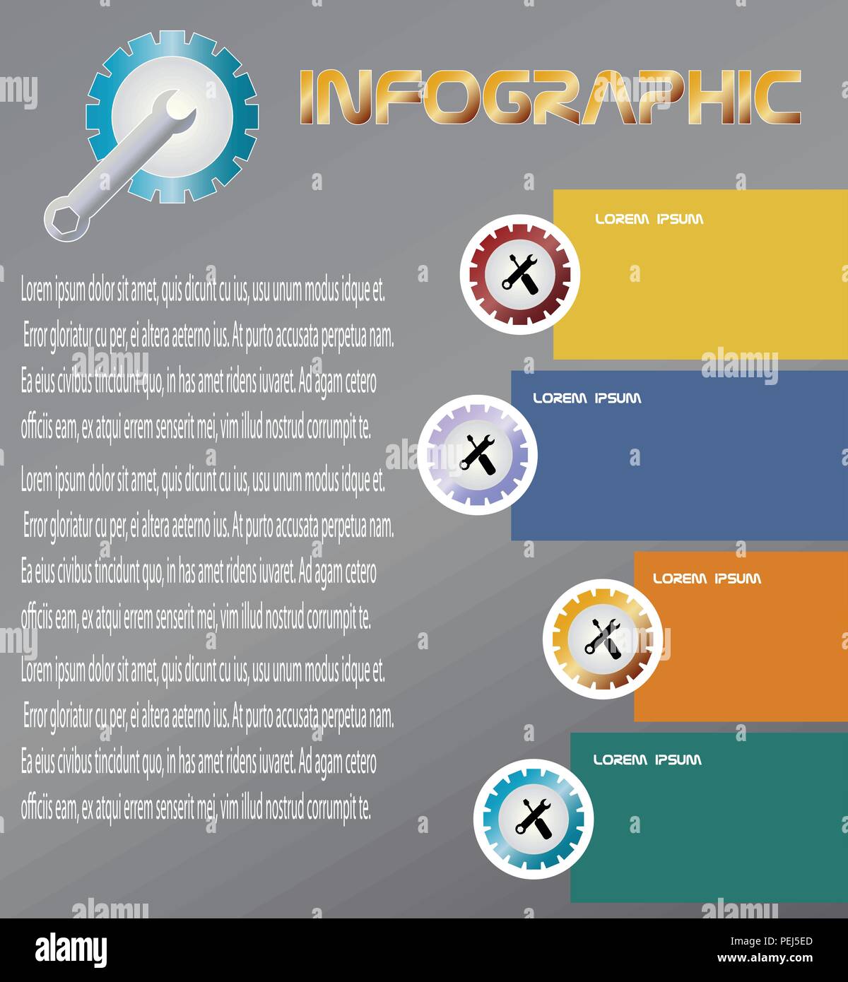 Vector and Illustration Mechanical Engineering Infographic design for ...