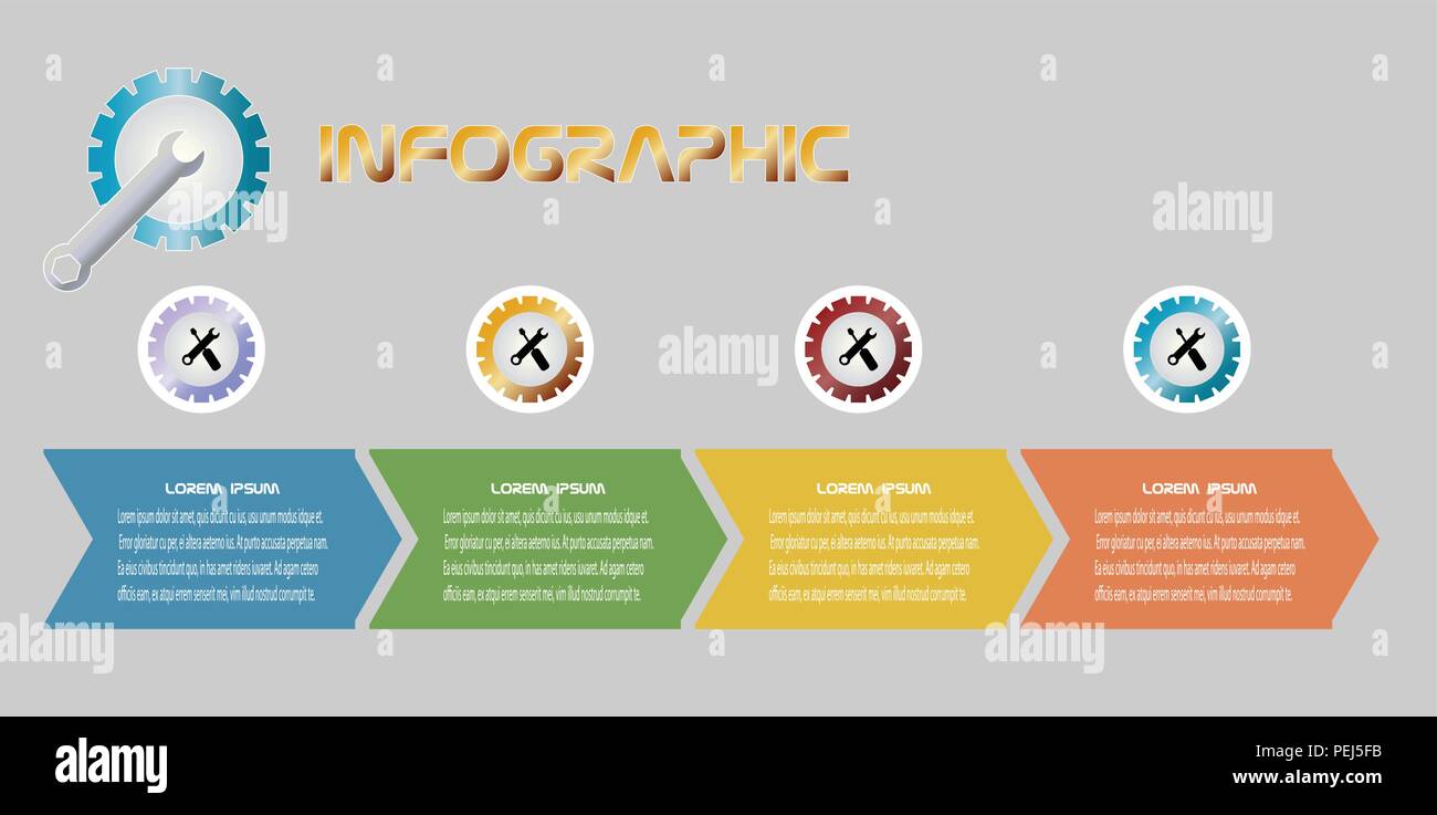 Vector and Illustration Mechanical Engineering Infographic design for ...