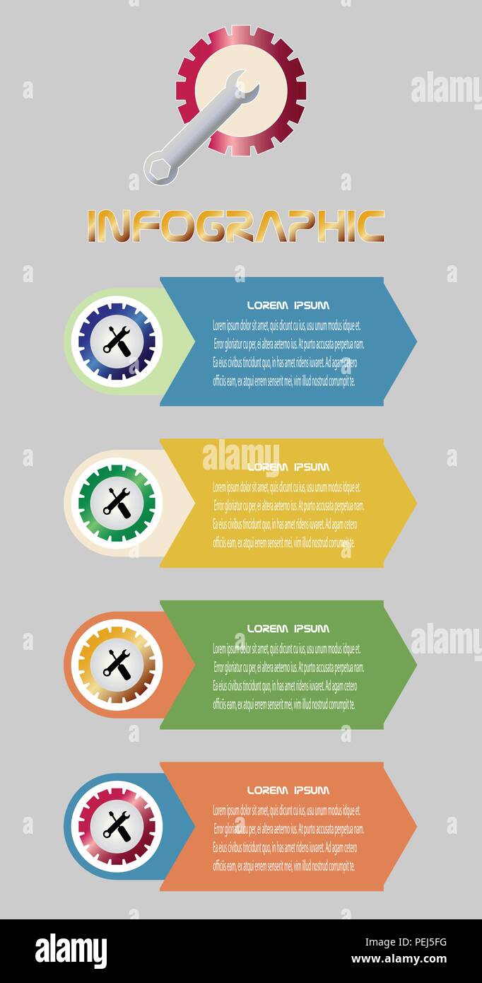Vector and Illustration Mechanical Engineering Infographic design for ...