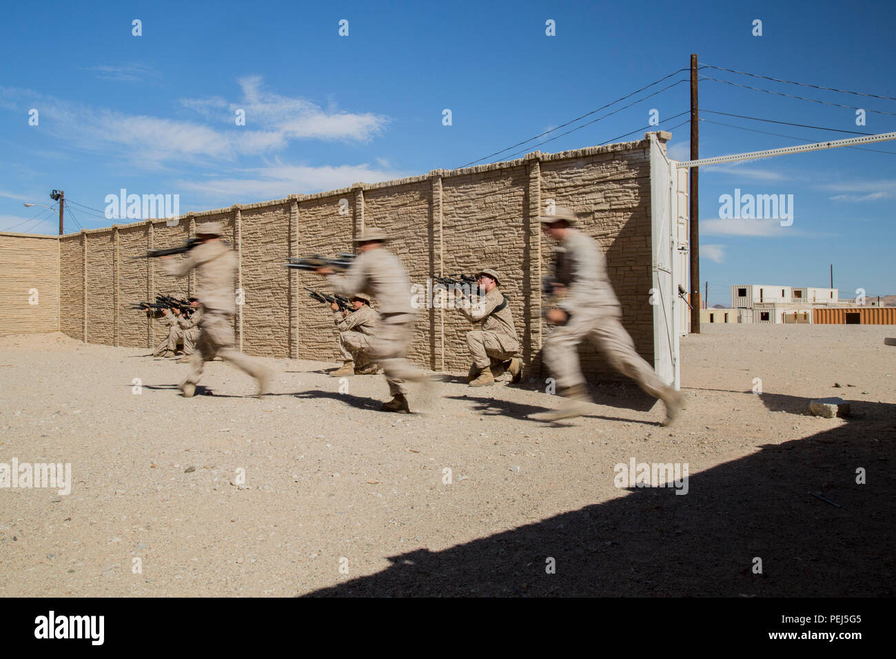 Marines with Company “F”, 2nd Battalion, 1st Marine Regiment, practice ...