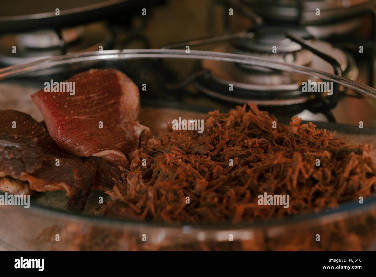 Brazilian traditional food. Carne seca frayed - Traditional and ...