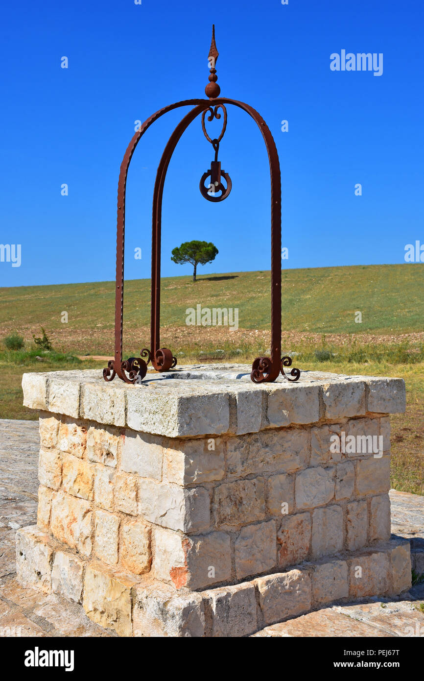 Italy, Puglia region, view and detail in the high Murgia area with ...