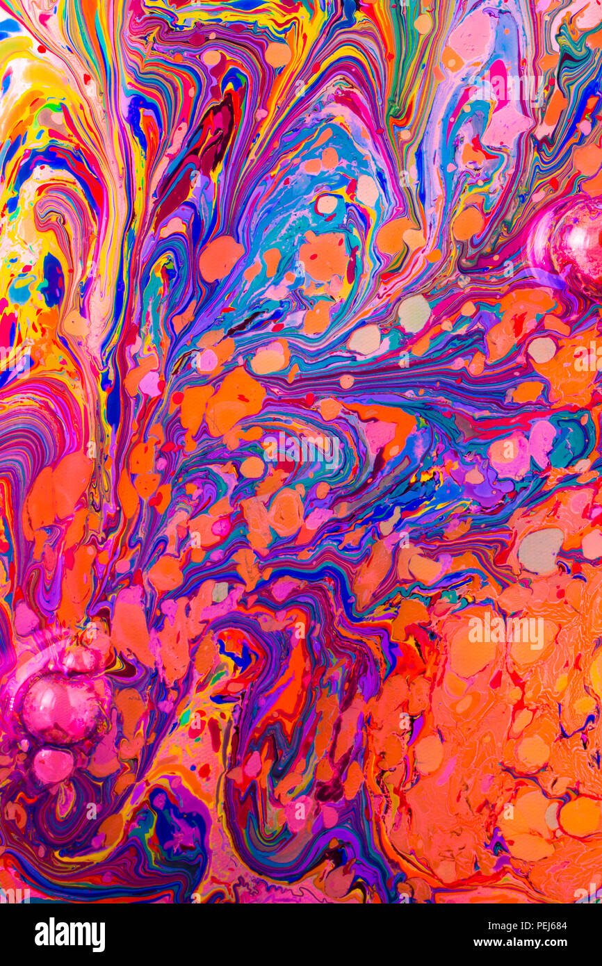 Traditional Ottoman Turkish marbling art patterns as abstract ...