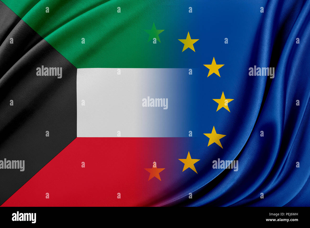 Kuwait european union flag hi-res stock photography and images - Alamy