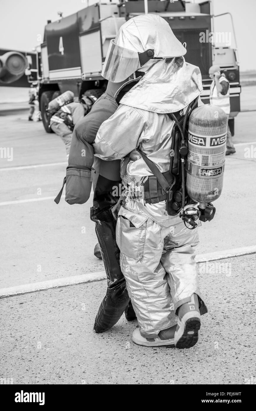 Rescue force training dummy Black and White Stock Photos & Images - Alamy