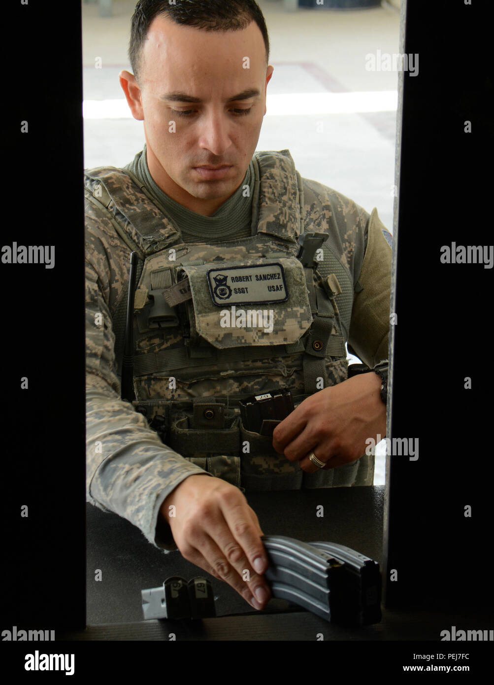 Staff Sgt. Robert Sanchez, 379th Expeditionary Security Forces Squadron ...
