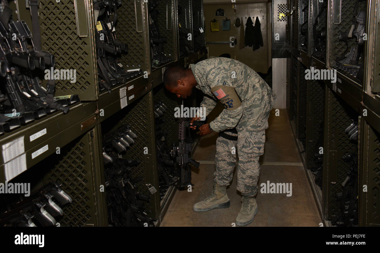Airman 1st Class, Cerrome Pridgen, 379th Expeditionary Security Forces ...