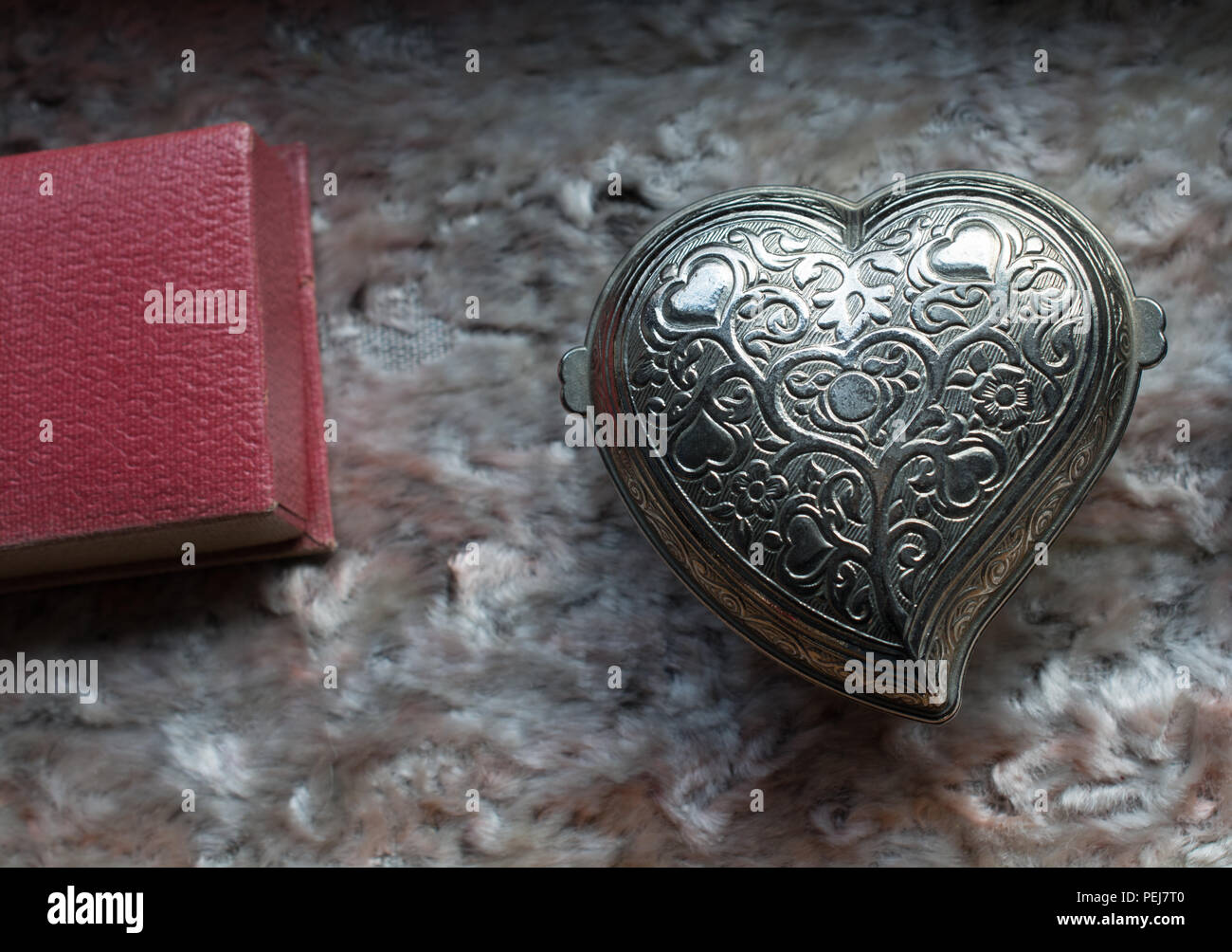 Colorful decorative objects in the shape of a heart Stock Photo - Alamy