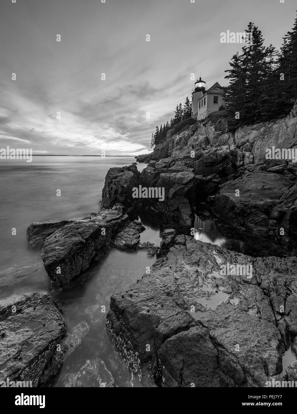 Acadia national park, maine Black and White Stock Photos & Images - Alamy