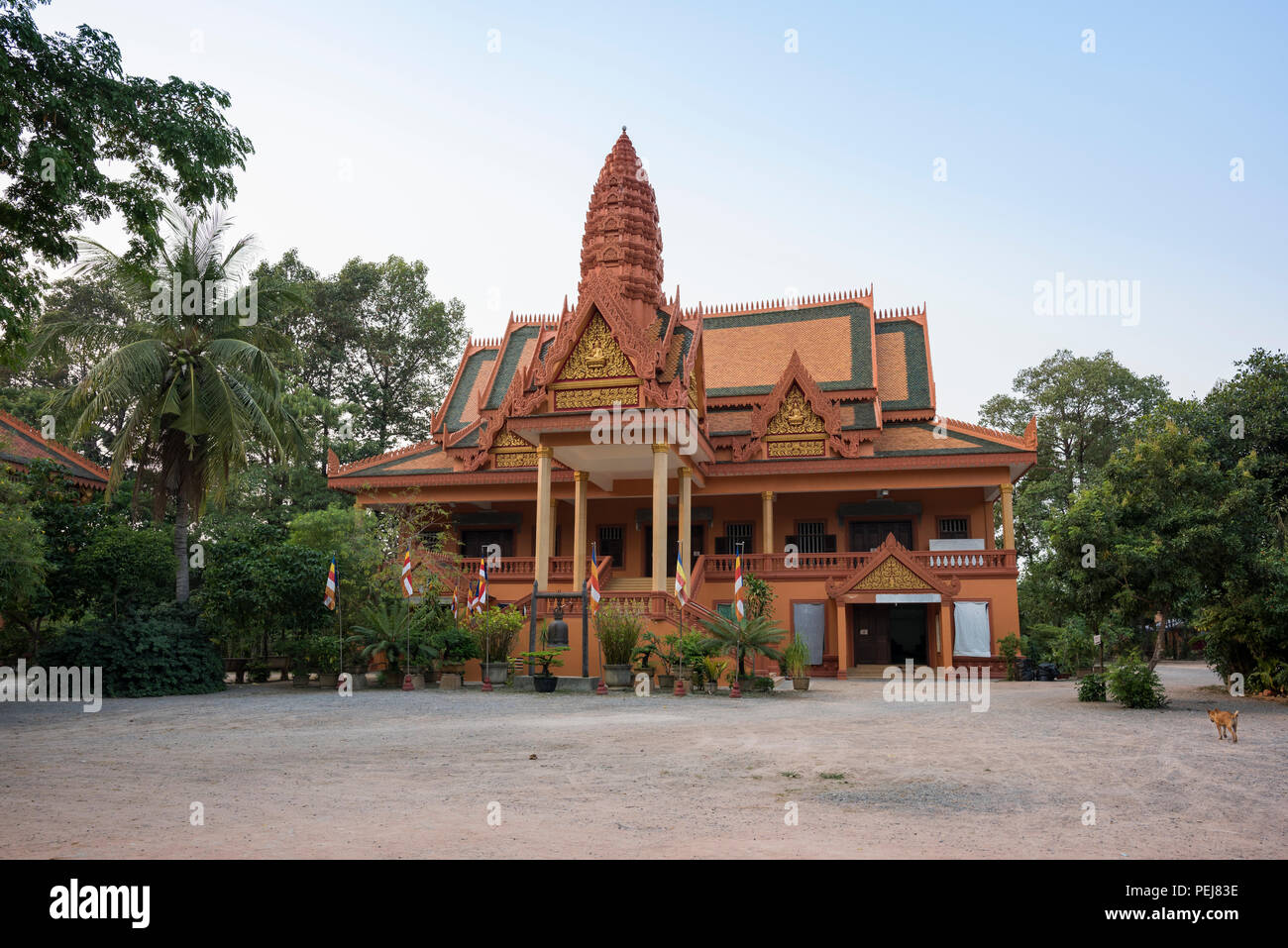 A religious building at Wat Bo Temple in Siem Reap, Cambodia, Asia ...