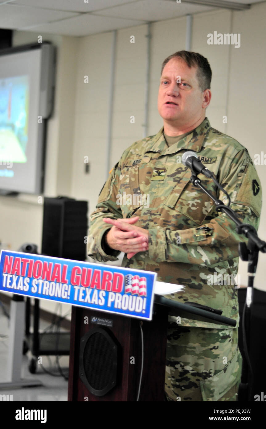 Col. Chuck Aris, of Texas National Guard's 36th Infantry Division ...