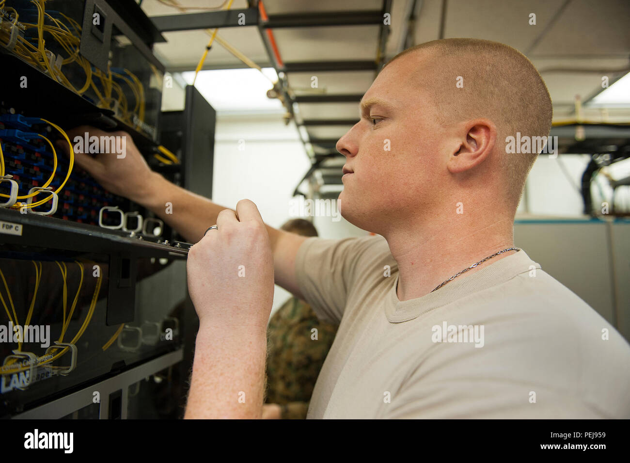 U.S. Air Force Senior Airman Jacob Schroader, 18th Communications ...