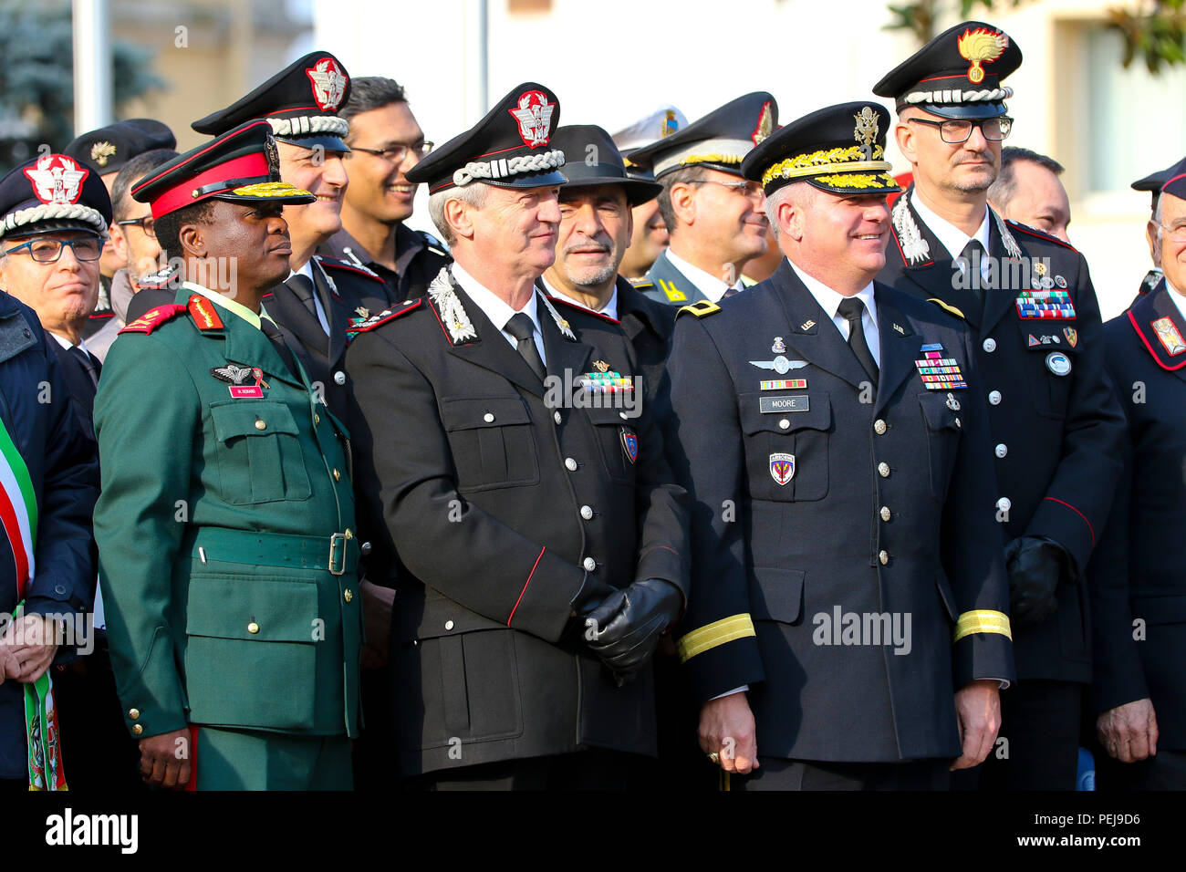 Brig. Gen. Kenneth H. Moore (left), U.S. Army Africa deputy commander ...