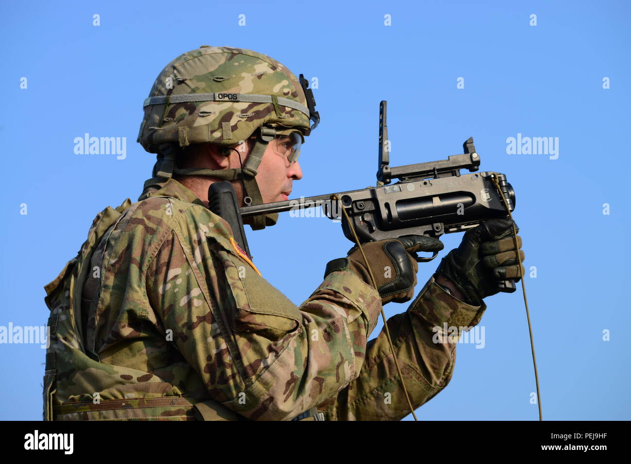 A paratrooper from Company C, 1st Battalion, 503rd Infantry Regiment ...