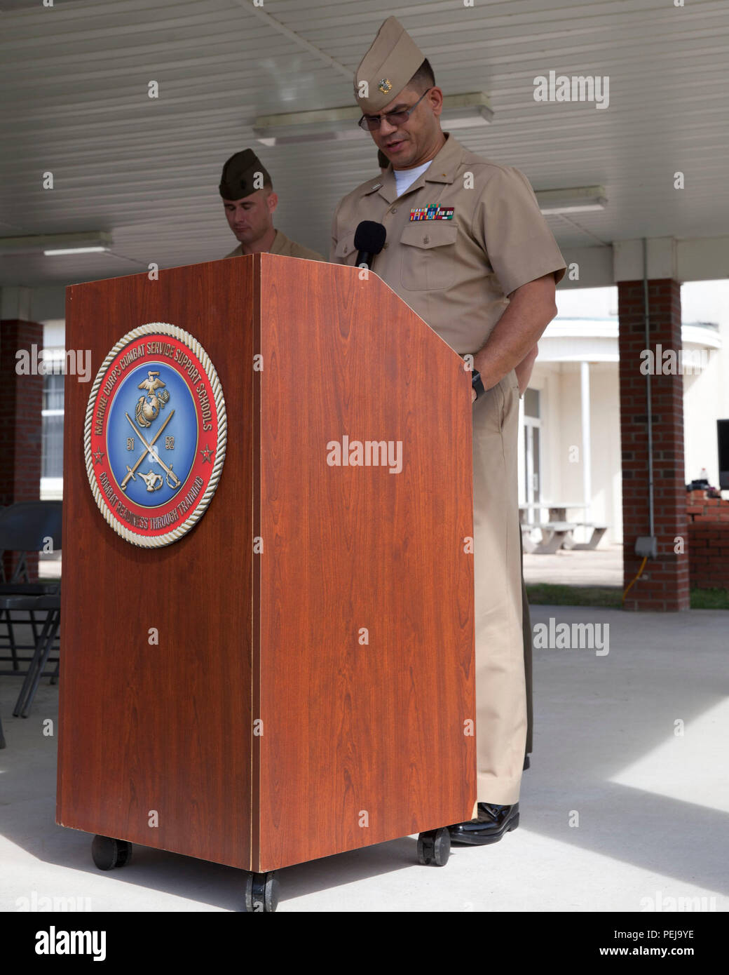 U.S. Navy Lt. Charles Noles, Chaplain with Marine Corps Combat Service ...